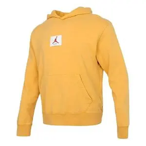 JORDAN Air Logo Print Long Sleeve Hoodie - Brown