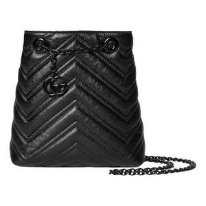 Gucci Gg Marmont Nano Bucket Bag - Black