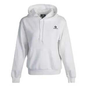 CONVERSE Small Logo Hooded Long Sleeve Sweater - White