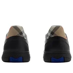 Burberry 26 Leather And Check Terrace Sneakers