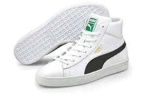 PUMA Basket Mid Xxi Lace-up Sneakers - White/black