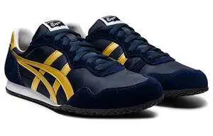 Onitsuka Tiger Serrano "midnight Pure Gold" Retro Sport Shoes - Blue/gold