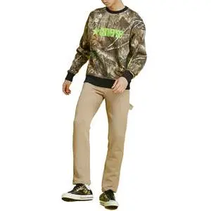 CONVERSE Retro Pattern Logo Round Neck Pullover