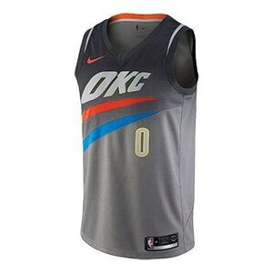 Nike Oklahoma City Thunder Russell Westbrook City Swingman Jersey - Gray