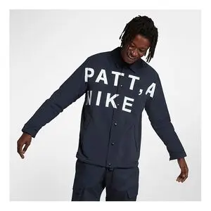 Nike X Patta Coach Jacket - Dark Obsidian