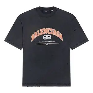 Balenciaga Maison T-shirt Medium Fit - Black