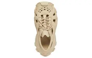 Balenciaga Lace Up Cut Out Sneakers - Beige