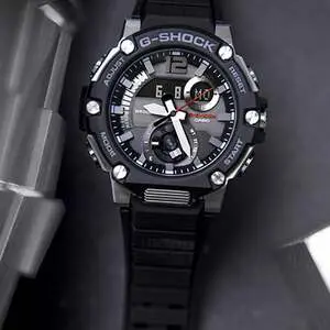 Casio G-shock G-steel Wr200bar Stainless Steel And Resin Watch