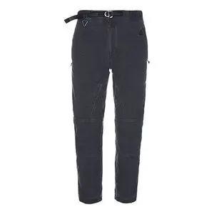 Nike Ease Solid Color Loose Lacing Cropped Casual Pants - Black