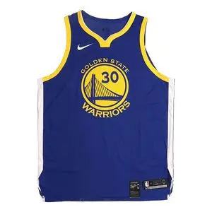 Nike Golden State Warriors Stephen Curry Icon Edition Authentic Basketball Jersey - Blue