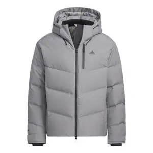 Adidas Padded Down Jacket With Hood - Grey
