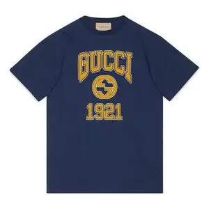 Gucci Cotton Jersey Printed T-shirt - Blue