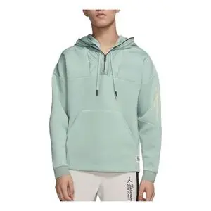 JORDAN Half Zipper Cardigan - Green