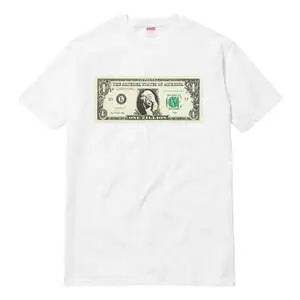 Supreme Fw17 Dollar Tee Printing Short Sleeve - White