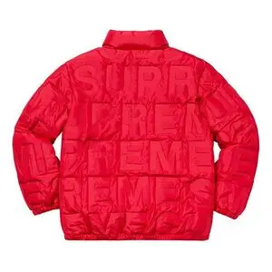 Supreme Bonded Logo Puffy Jacket - Red