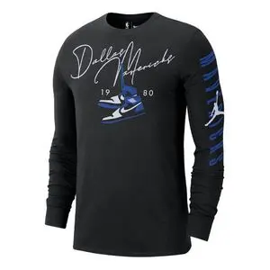 Nike Dallas Mavericks Graphic Long Sleeve T-shirt - Black