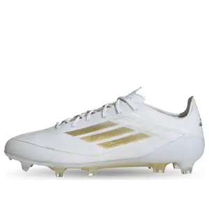 Adidas F50 Elite Fg Cleats - Cloud White/gold Metallic/cloud White