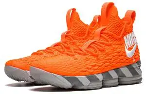 Nike Lebron 15 "orange Box" Pe Athletic Sneakers