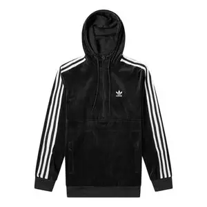 Adidas Originals Cozy Half-zip Track Sweater - Black