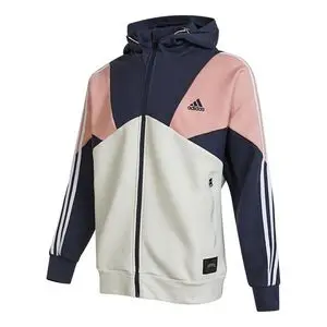 Adidas Color Block Hooded Jacket With Logo - Multi-color
