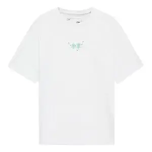 LI-NING Small Logo T-shirt 'white - White/green