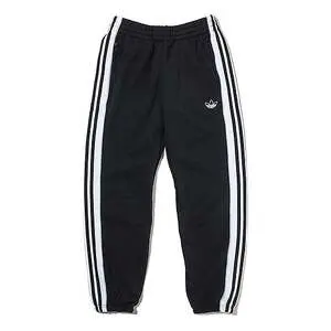 Adidas Originals 3-stripe Panel Sweatpants Logo - Black