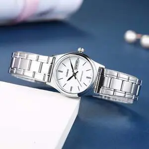 Casio Analog Quartz Watch With Stainless Steel Bracelet