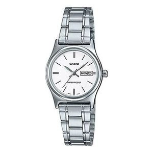 Casio Analog Quartz Watch With Stainless Steel Bracelet - White