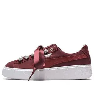 PUMA Suede Platform Bling Sneakers - Red