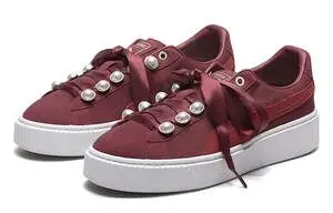PUMA Suede Platform Bling Sneakers - Red