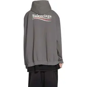 Balenciaga Political Campaign Hoodie - Grey
