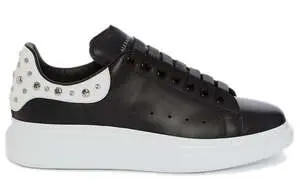 Alexander McQueen Oversized Studded Leather Sneakers - Black/white