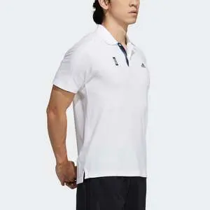 Adidas Series Logo Printing Solid Color Short Sleeve Polo Shirt