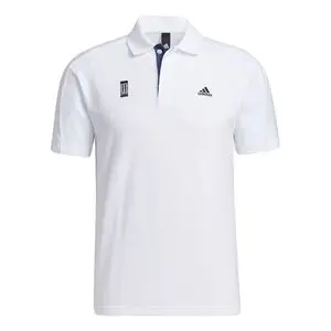 Adidas Series Logo Printing Solid Color Short Sleeve Polo Shirt