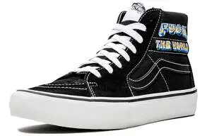 VANS Supreme X Sk8-hi "fuck The World" High Top Sneakers - Black