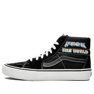 VANS Supreme X Sk8-hi "fuck The World" High Top Sneakers - Black