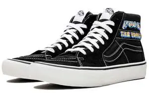 VANS Supreme X Sk8-hi "fuck The World" High Top Sneakers - Black