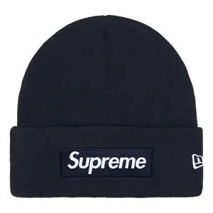 Supreme New Era Bo Logo Beanie - Navy