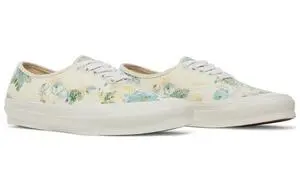 VANS Kith X Og Authentic Lx Vintage Roses Sneakers - Cream/green