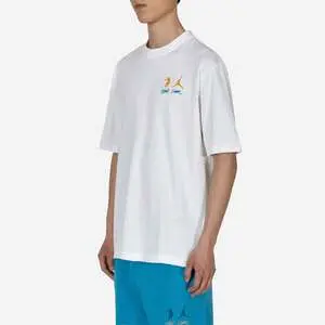 JORDAN X Union Crossover Ss22 Solid Color Breathable Logo Round Neck Short Sleeve Asia Edition White - Default Color