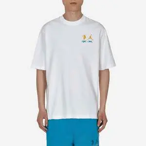 JORDAN X Union Crossover Ss22 Solid Color Breathable Logo Round Neck Short Sleeve Asia Edition White - Default Color