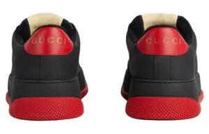 Gucci Screener Sneakers - Black/red