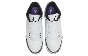 JORDAN Air 3 Retro "dark Iris" High Top Sneakers - White/black/dark Iris