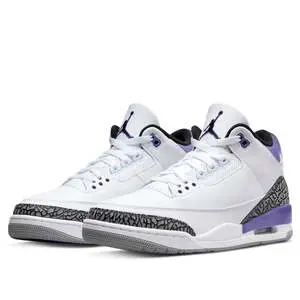 JORDAN Air 3 Retro "dark Iris" High Top Sneakers - White/black/dark Iris