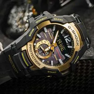 Casio G-shock Gravitymaster And Gold Smart Watch - Black