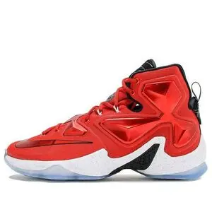 Nike Lebron High-top Athletic Sneakers - Red/white/black