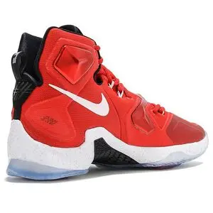 Nike Lebron High-top Athletic Sneakers - Red/white/black