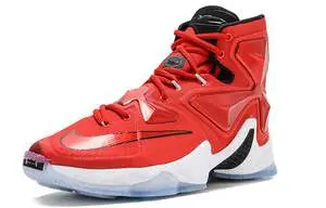 Nike Lebron High-top Athletic Sneakers - Red/white/black