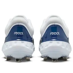 Nike Alpha Huarache Elite 4 Low Cleats - White/blue