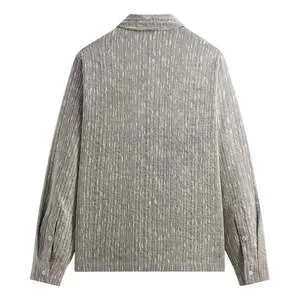 Kith Ss24 Slub Boucle Boxy Collared Overshirt - Ink